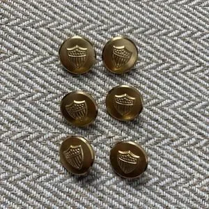 Other | Vintage Shield Military Brass Buttons Lot Of Gold Tone Metal ...